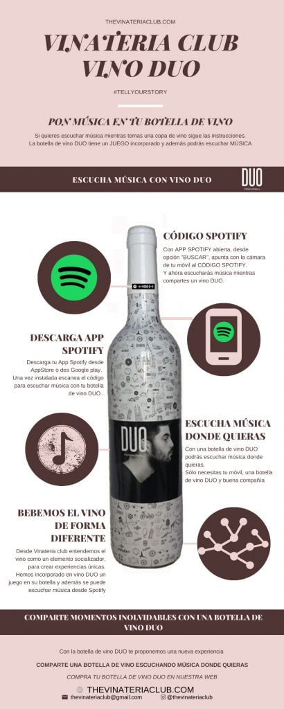 Vino y música . Una botella de vino única. Vinatería Club